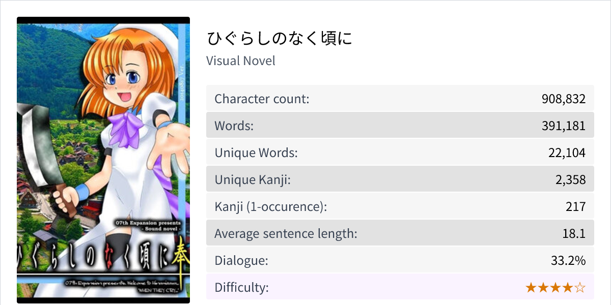 Higurashi no Naku Koro ni - Detail - Jiten